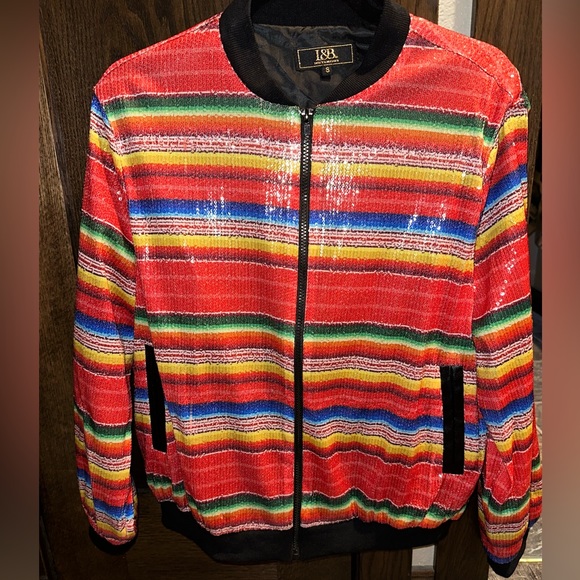 L&B | Jackets & Coats | Sequin Serape Bomber Coat | Poshmark